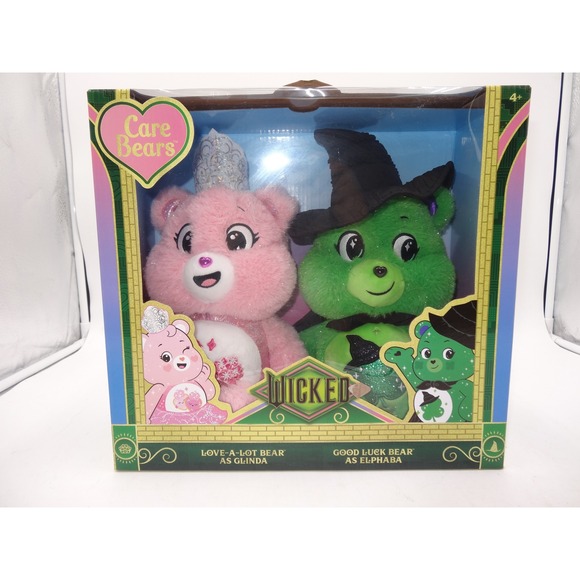 Basic Fun | Toys | Wicked Care Bear Set Glinda And Elphaba Plush New ...